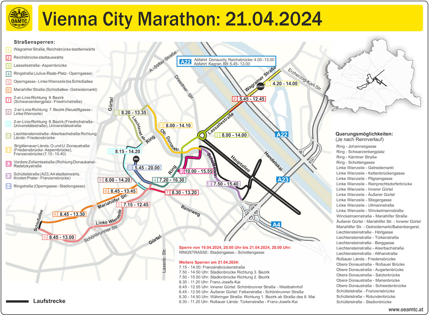 Vienna City Marathon - Anreise